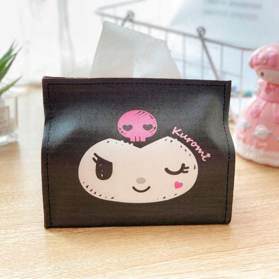 1pc New Cute Cartoon Character Design Paper Towel Box, PU Leather ...