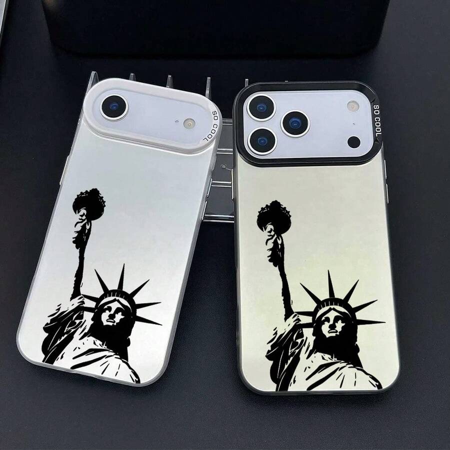 Black Statue Of Liberty Print Phone Case [High-Value IMD Process ...
