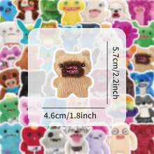 50 pegatinas adorables y feas de monstruos con dientes de dibujos ...