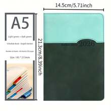 2026 Planner Dual Color Stitching Schedule Plan Self-Discipline Check ...