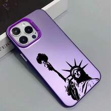 Black Statue Of Liberty Print Phone Case [High-Value IMD Process ...