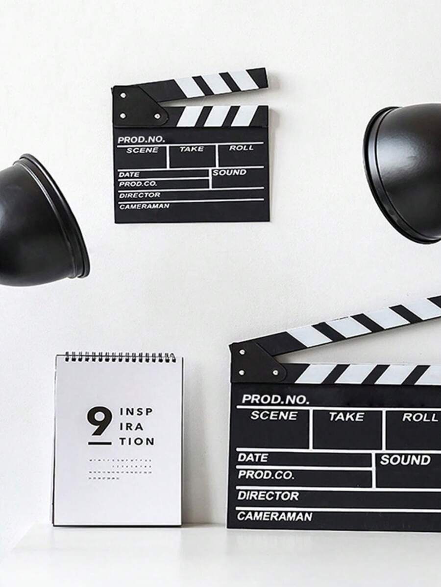 1pc Director's Clapperboard Decor, Creative Wooden Clapper Board Movie ...