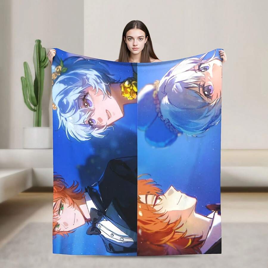 Anime Characters Art Blanket - Vibrant Design For Fans Of Manga And ...