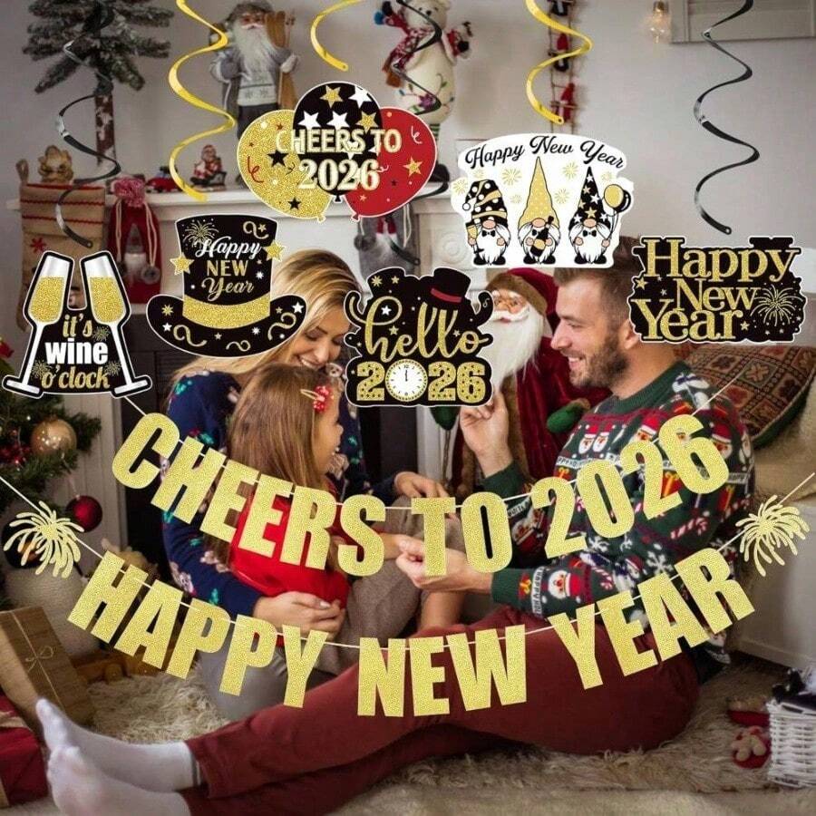 Black And Gold Happy New Year Happy 2026 New Years Eve 2026 Happy Nye ...