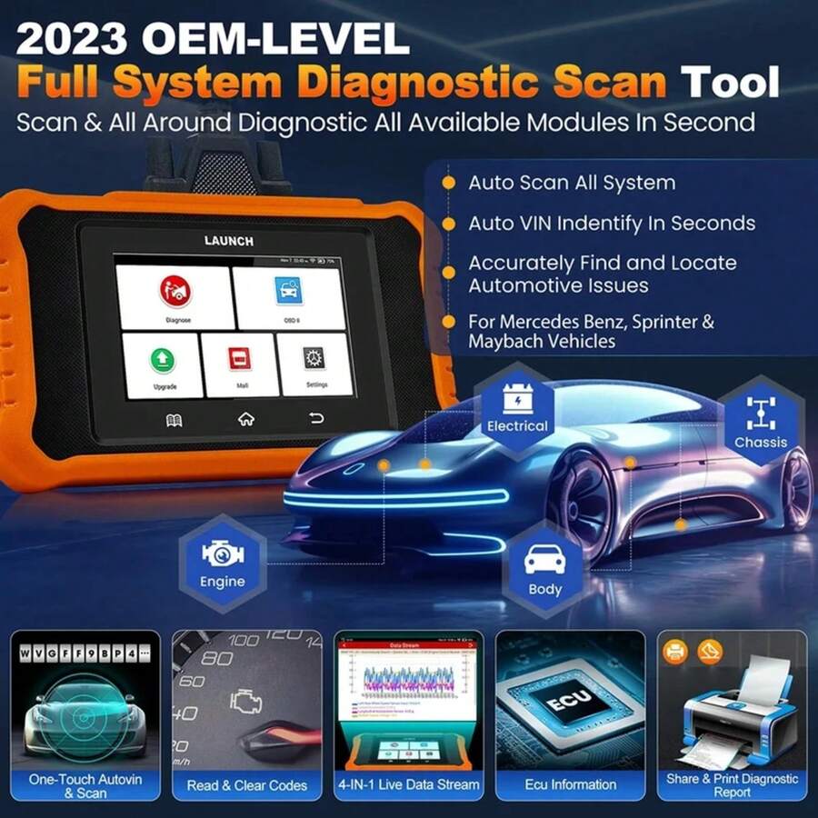 2024 New X431 2.0 Full System OBD2 Diagnostic Car Automotive Scanner ...