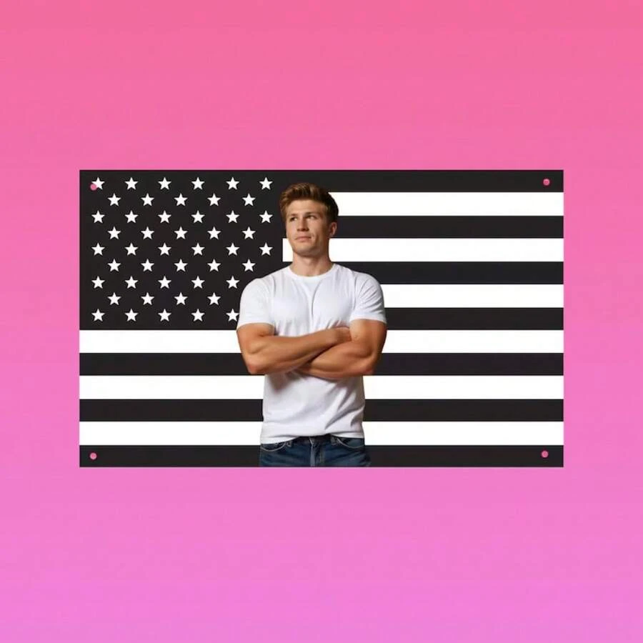 Robert Irwin Black USA Flag | Hot Guy Wall Tapestry | Aesthetic Actor ...