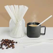 100pcs Triple Hole Coffee Straws Disposable Straws Pointed Tip Hot ...