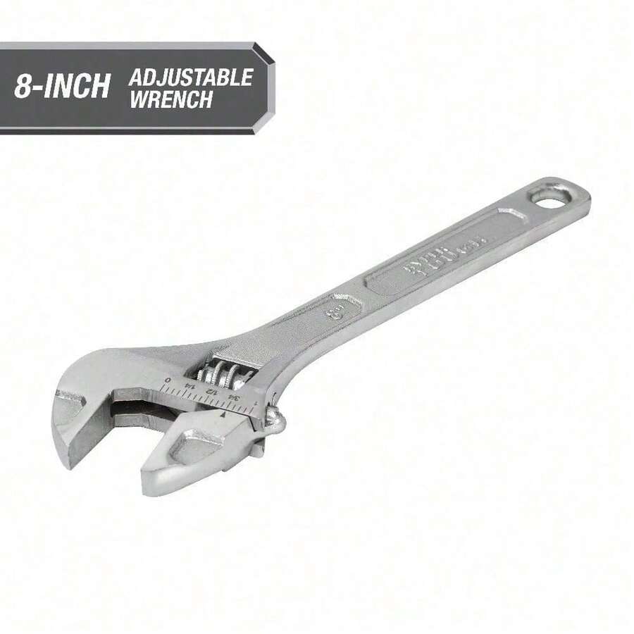 Hot - 8-Inch Adjustable Wrench, Steel Construction, Model 43180 | SHEIN USA