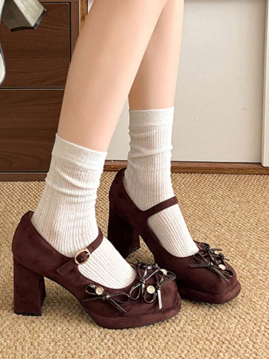 2026 Primavera Nuovo Stile Dolce Scarpe Mary Jane per Donna, Suola ...