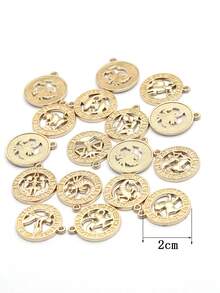 12pcs/Set Assorted 12 Zodiac 3D Animal Round Pendant Set, DIY ...