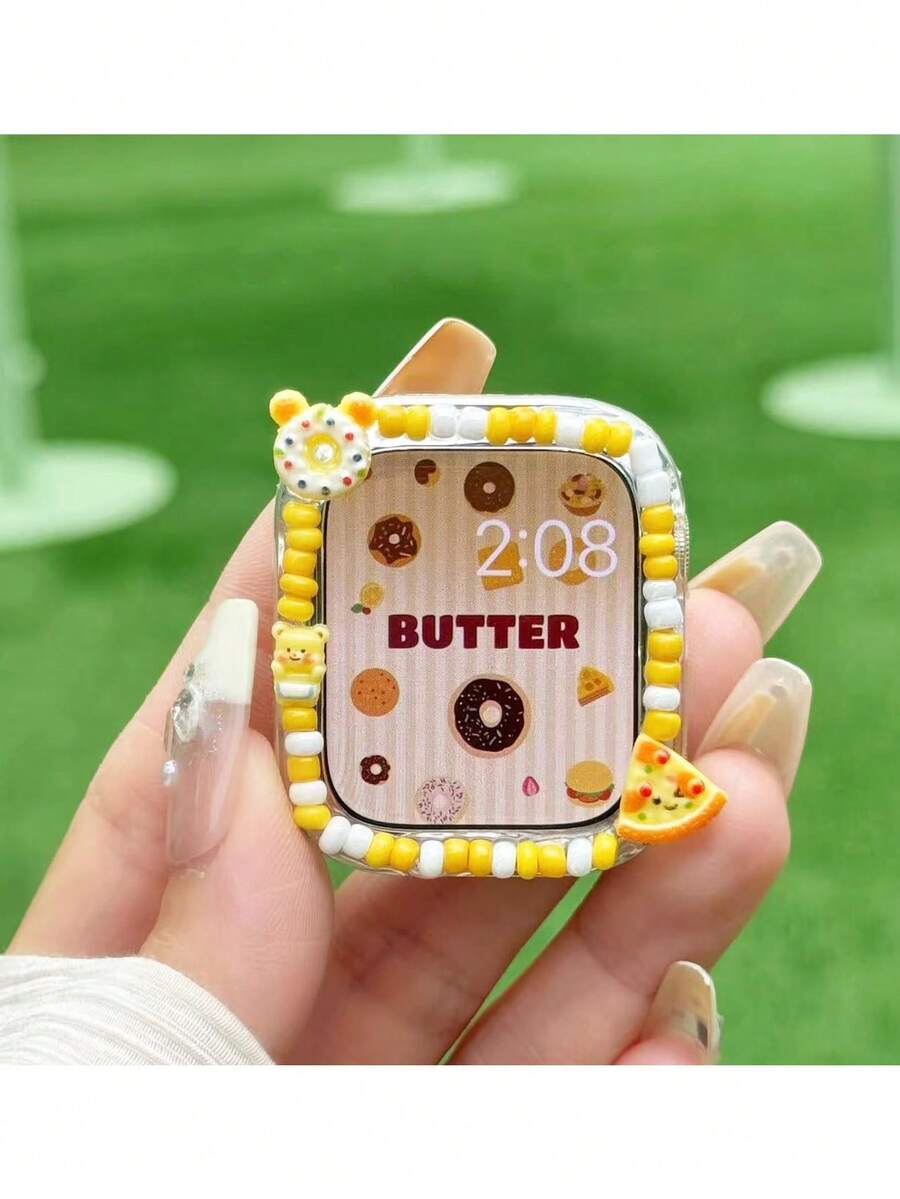 1 pezzo Custodia per Apple Watch 10 con motivo carino a luna e pizza ...