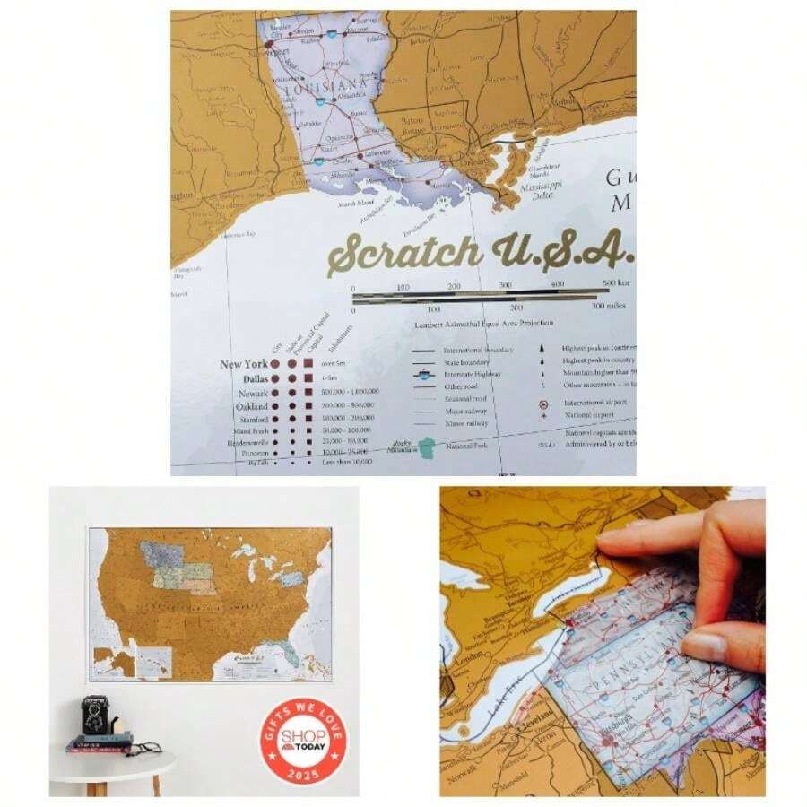Scratch Off Map Of United States - USA Wall Map - Scratch Off ...