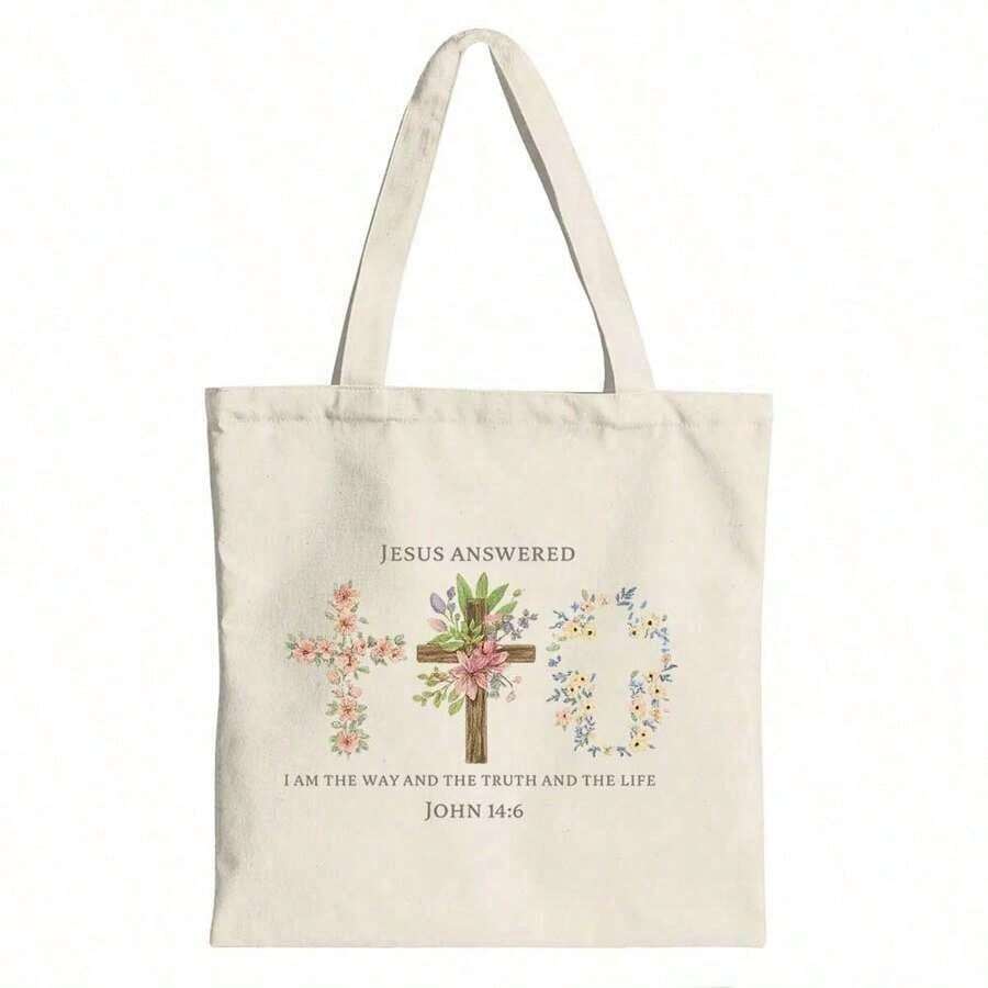 Floral With Bible Verse John 14 6 I Am Way And Truth And Life Canvas ...