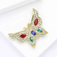 2026 New Style Creative Water Diamond Butterfly Brooch, High End Retro ...