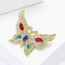 2026 New Style Creative Water Diamond Butterfly Brooch, High End Retro ...