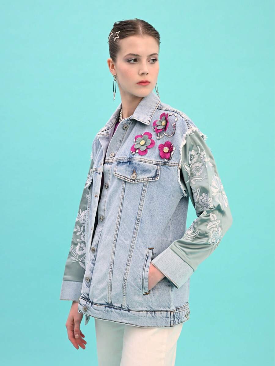 Rose Detail Jacket – Made In Turkey | SHEIN UK