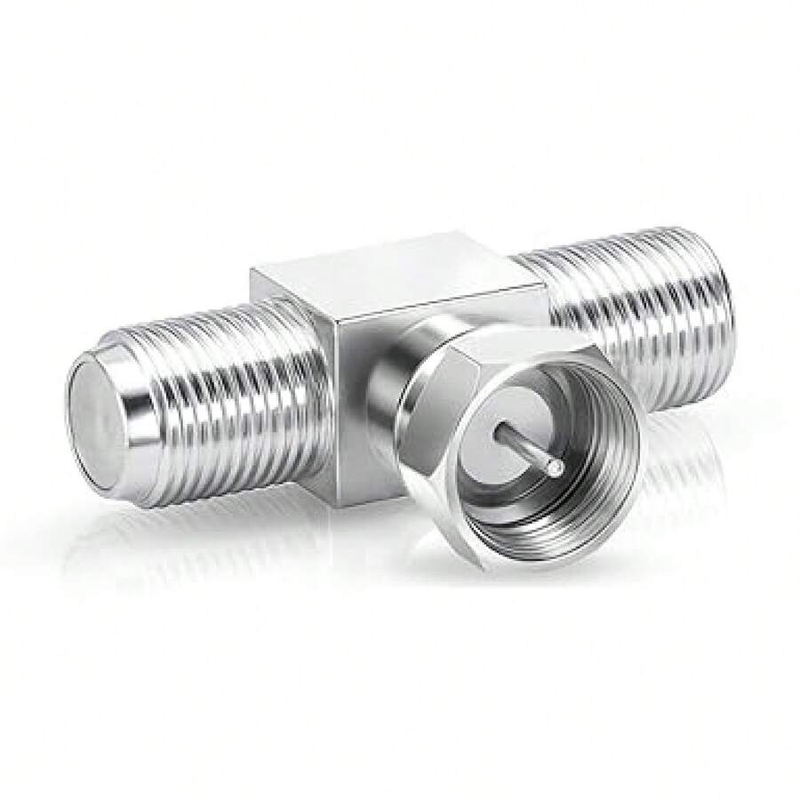 Coaxial Cable Splitter F-Type Coax Cable Splitter Combiner Adapter TV ...