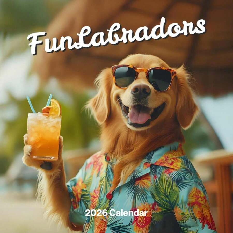 Labrador Calendar 2026 - Large 12 Month 2026 Wall Calendar - Month To ...