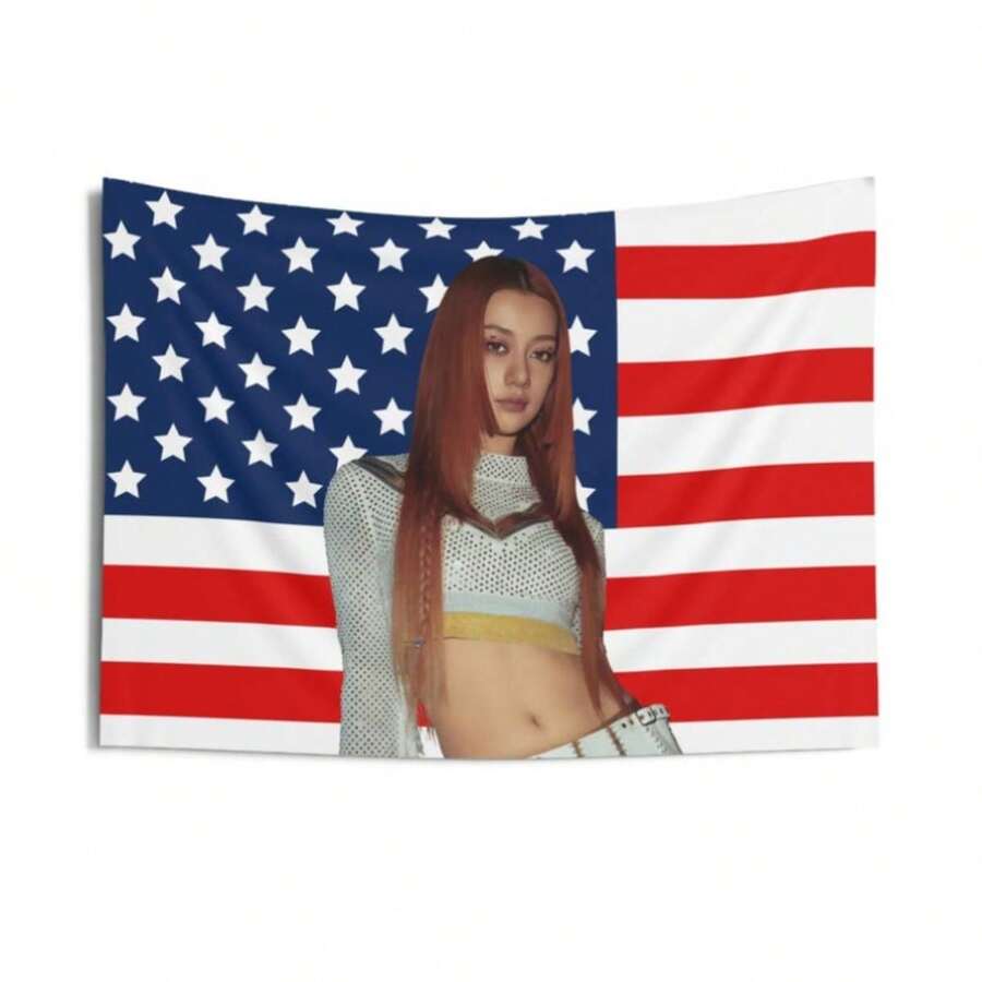 1pc Katseye Megan Long Hair American Flag Katseye Concert Flag Katseye ...
