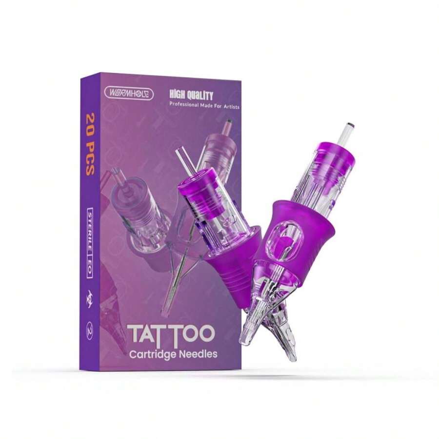 Tattoo Needles, Wormhole Tattoo Cartridge Needles 20pcs 5RM Disposable ...