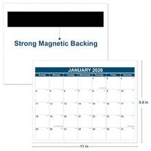 Magnetic Fridge Calendar 2026-2027 - Calendar 2026 From January 2026 ...