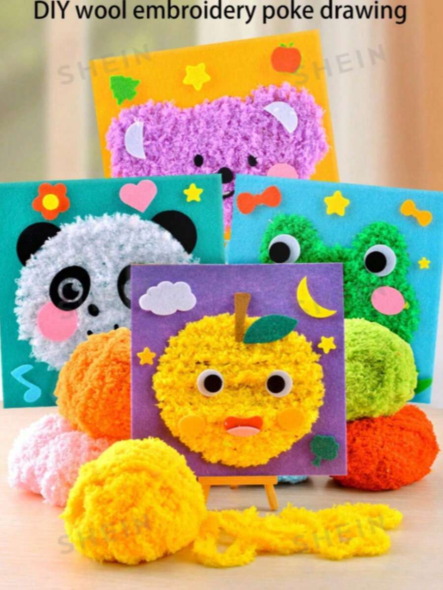 4 piezas Kit de costura DIY, Patrones de costura de línea de animales ...