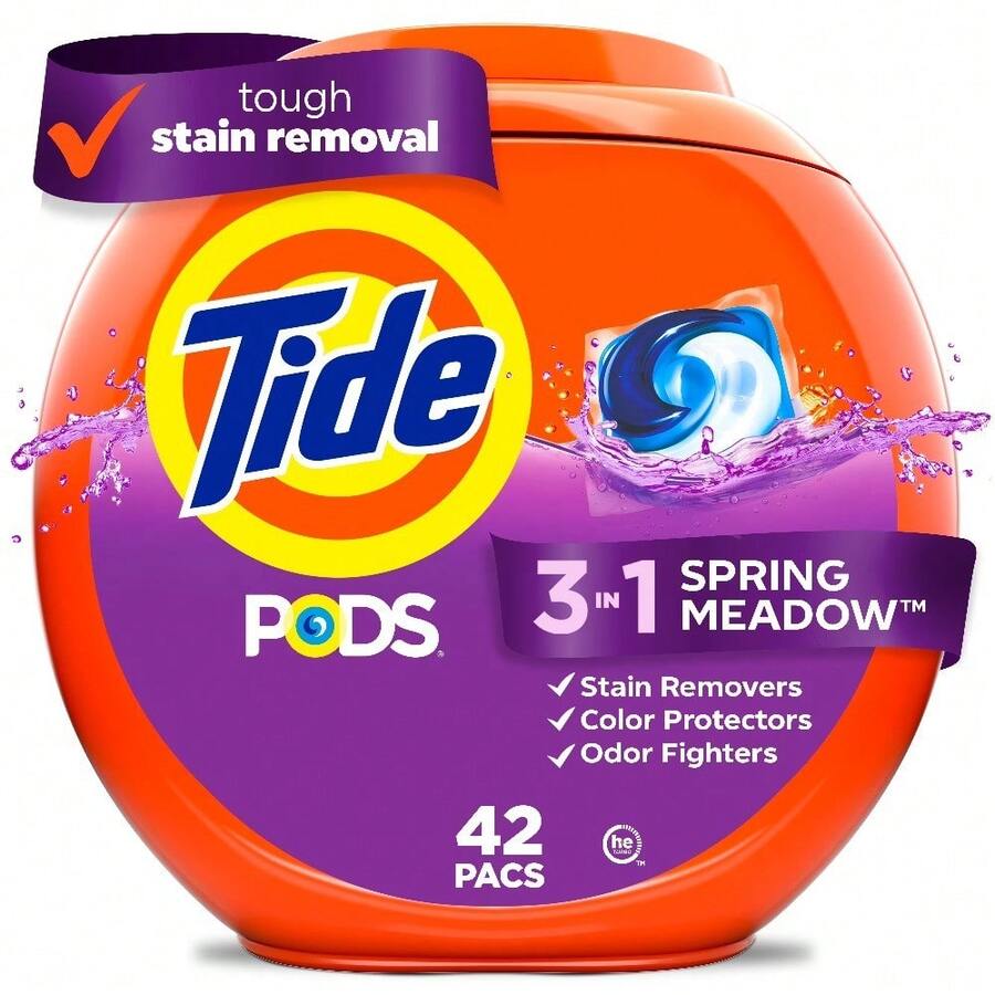 Liquid Laundry Detergent Packs Spring Meadow Scent 42 Count | SHEIN USA