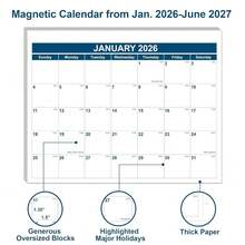 Magnetic Fridge Calendar 2026-2027 - Calendar 2026 From January 2026 ...
