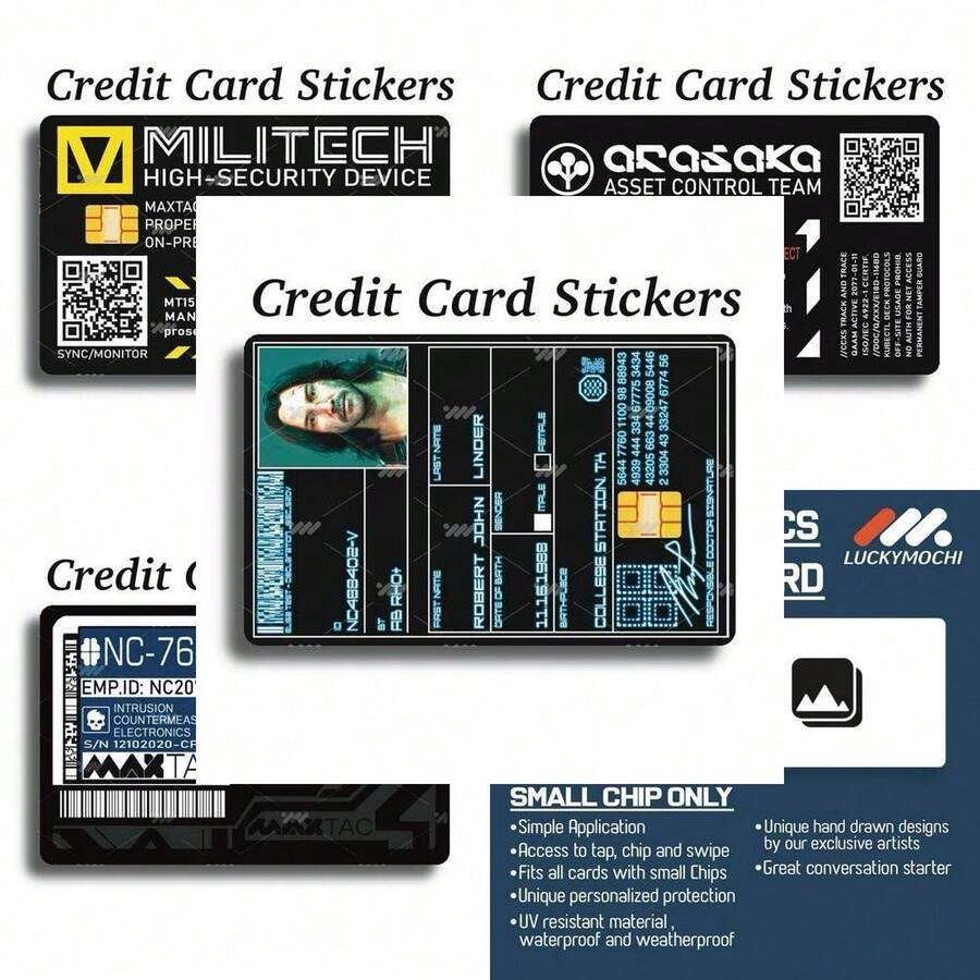 Arasaka Cyberpunk Themed Cosplay 2077 Style Credit Card Skins For De IT ...