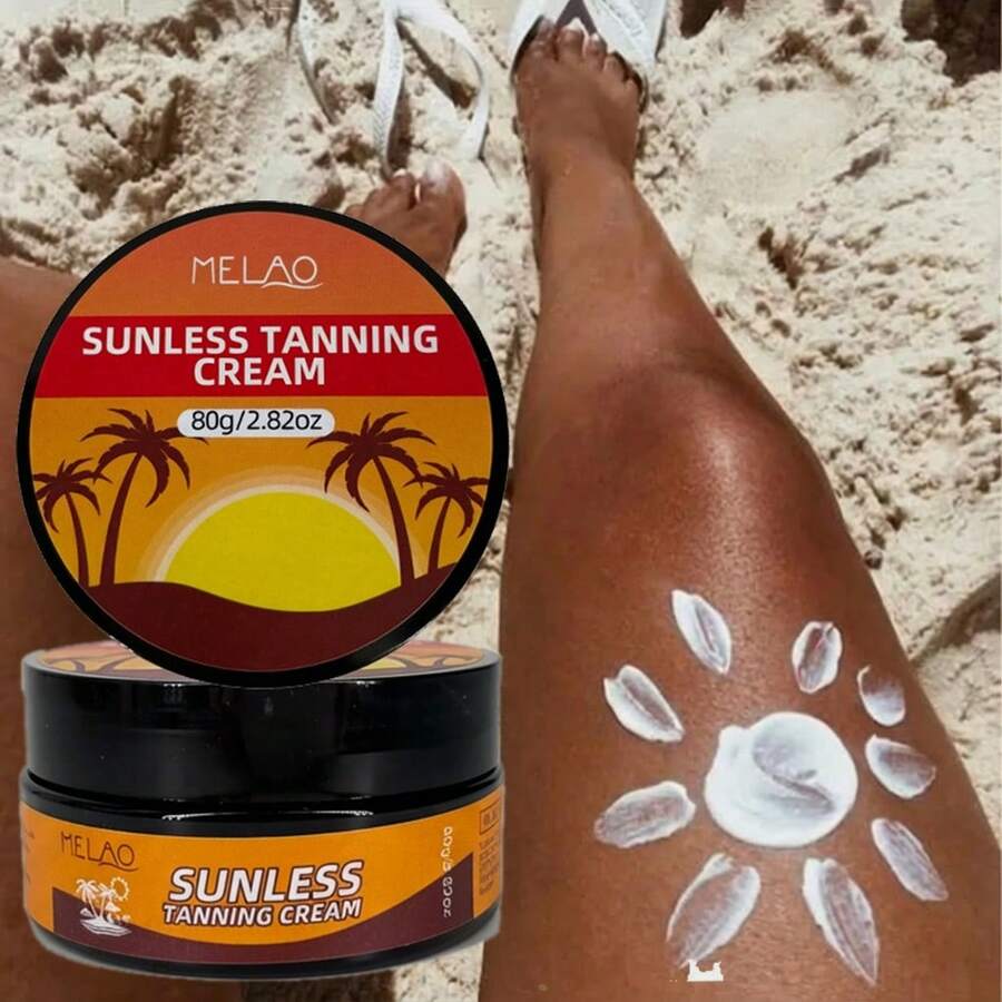 MELAO True Color Sunless Tanning Cream 80g - Natural Looking Tan, No ...
