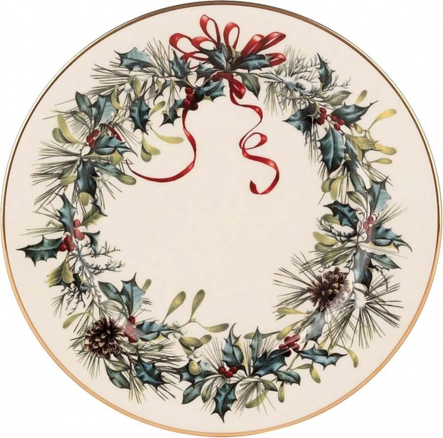 Lenox 185518022 Winter Greetings Bread Plate, Christmas Dinnerware ...