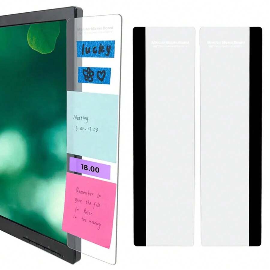 Computer Monitor Message Board Sticky Note Holder Office Screen Memo ...