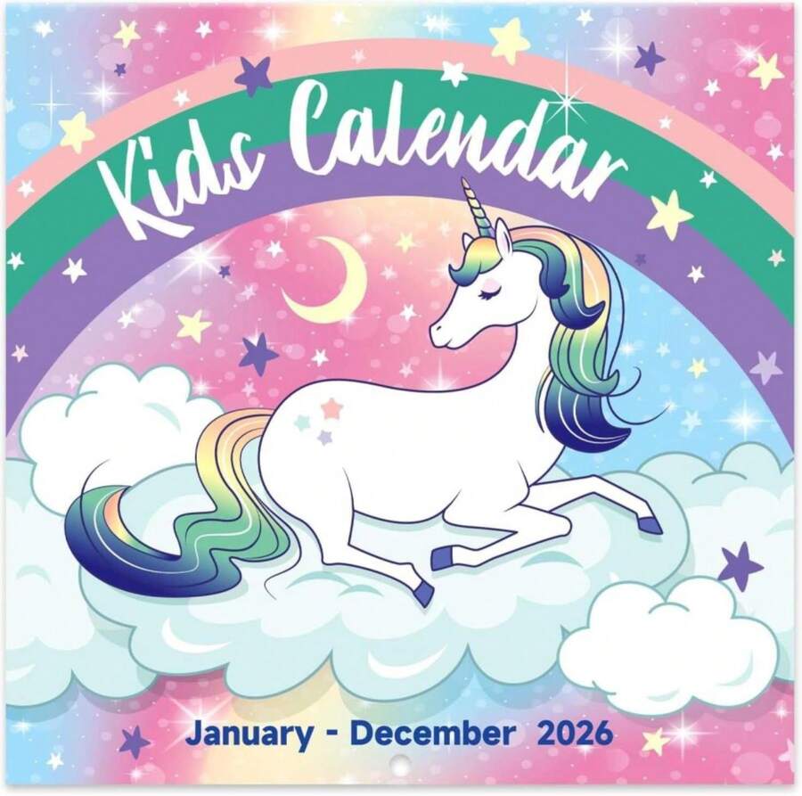 2026 Kids Calendar - 2026 Kids Wall Calendar, 12-Month Monthly Wall ...