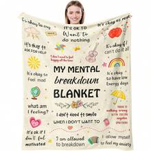 My Mental Breakdown Blanket,Uplifting Mental Health Messages.Super Soft ...