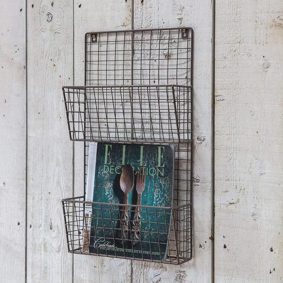 Metal Wall Mounted Living Room Office Magazine Newspapers And ...