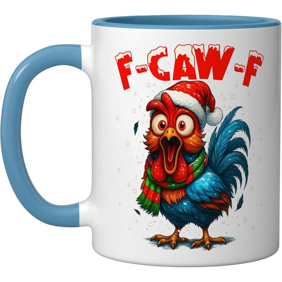 F-Caw-F Chicken Fcawf Rooster Coffee Christmas Fcawf Chicken Ceramic ...