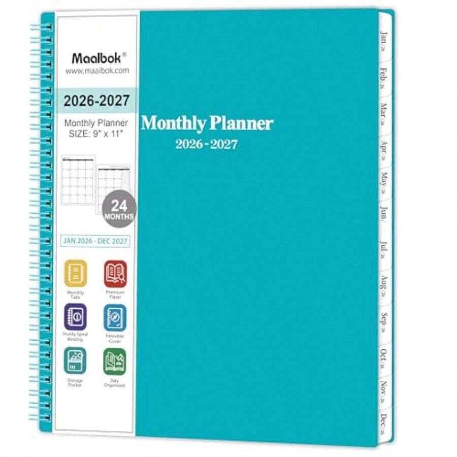 2026-2027 Monthly Planner - Monthly Calendar 2026-2027 With Two-Side ...