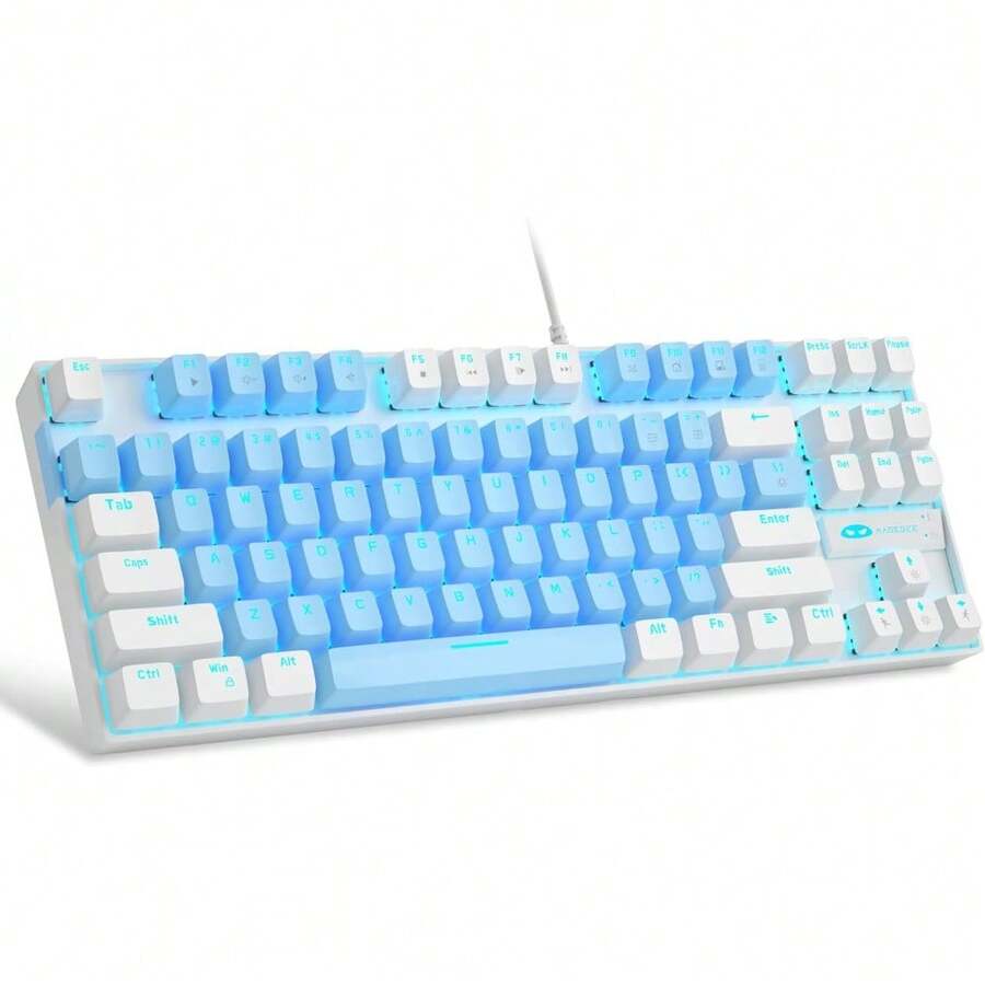 MageGee 75% Mechanical Gaming Keyboard, Blue Switch, LED Blue Backlit ...