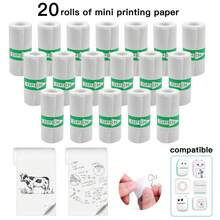 5-10-20 rollos de papel de impresión mini, papel adhesivo térmico ...