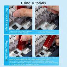 Strumento 2-in-1 per rimuovere interruttori e tasti della tastiera ...