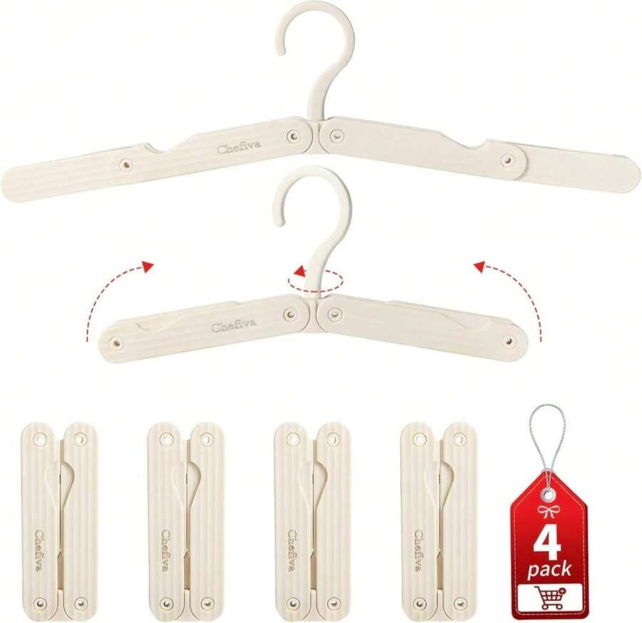 Chefiva Foldable Travel Hangers 4 Pack Space-Saving ABS - Cruise ...