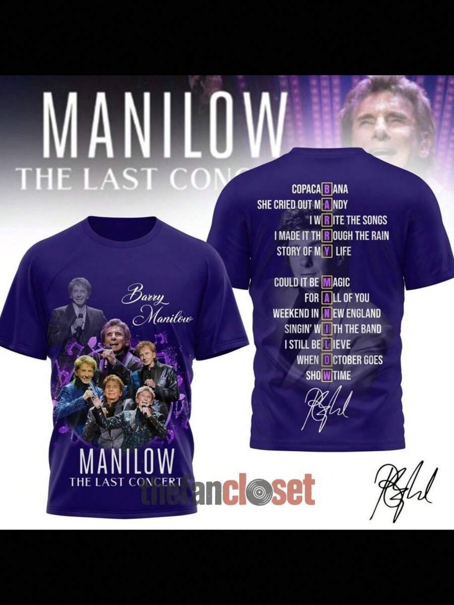 Barry Manilow Last Concert 2025 AOP-Shirt | SHEIN Brasil