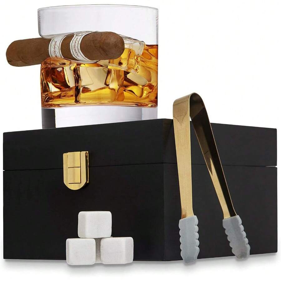 Gifts For Men, Cigar Whiskey Glass, Old Fashioned Whiskey Glasses With ...