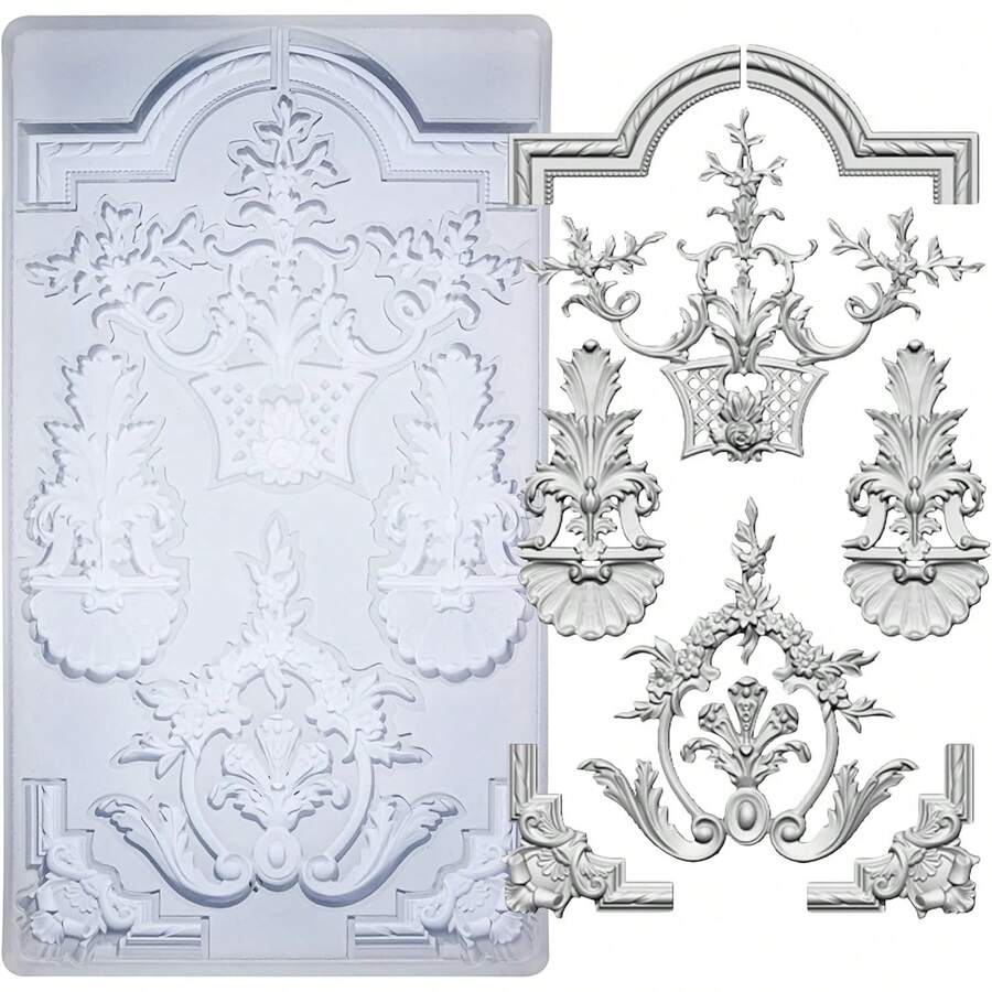 Art Mold For Polyclay Air Dry Clay Plaster, Medallion Frame | SHEIN USA