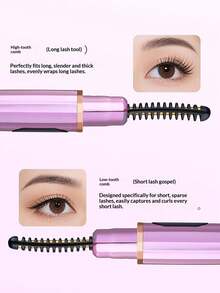 New Electric Heated Eyelash Curler With Battery Level Display, Long ...