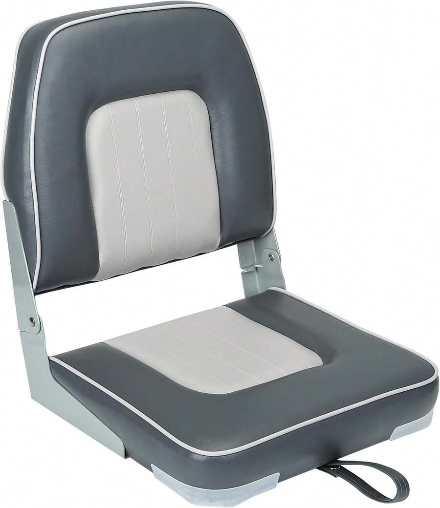 Classic Low Back Fishing Boat Seat With Backrest Folding Boat Chair ...