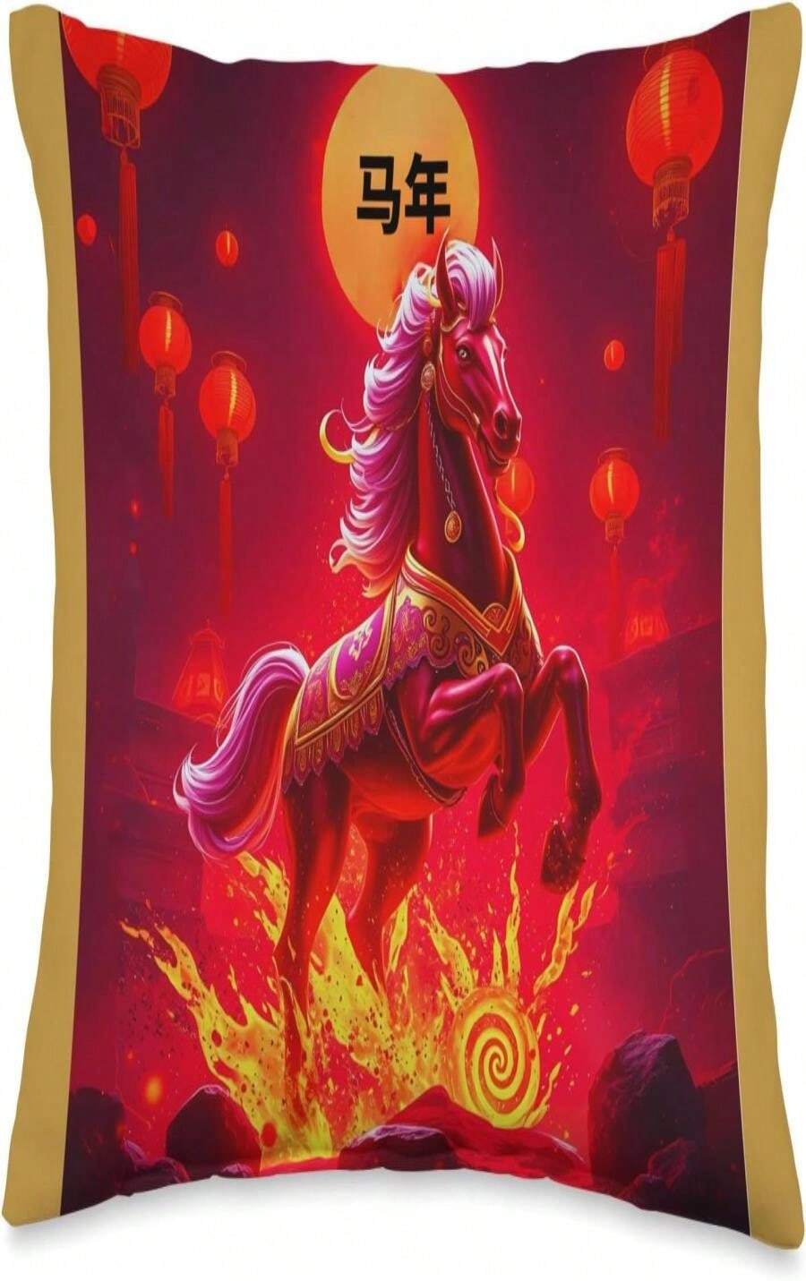 Year Of The Fire Horse Chinese New Year 2026 Spring Festival Throw ...