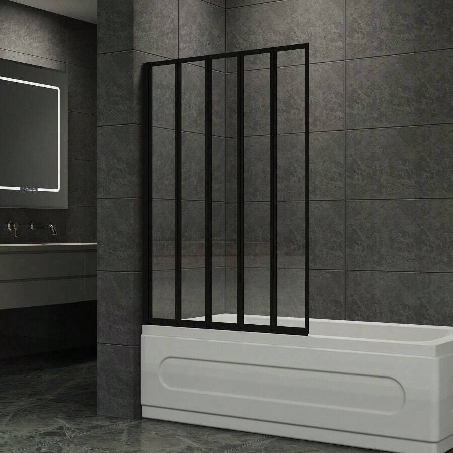 4/5 Folds Glass Screen Over Bath Shower Door Panel Divider Foldabel ...