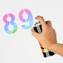 6 Inch Reusable Plastic Number Stencils 0 - 9 Large Address Number ...