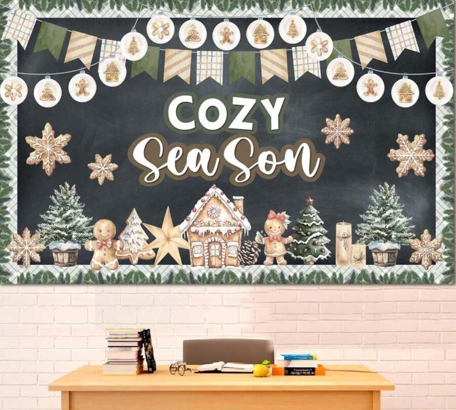 Winter Bulletin Board Christmas Hot Cocoa Bulletin Board Set Classroom ...